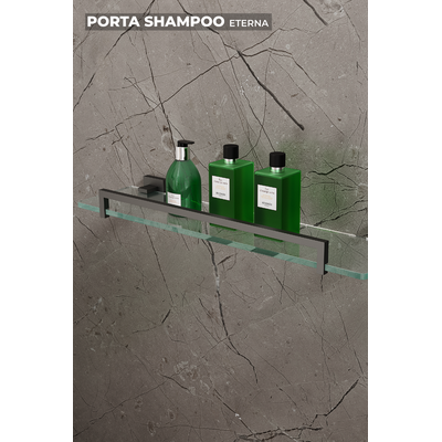 Porta Shampoo de Inox Linha Eterna Onix Italy Line